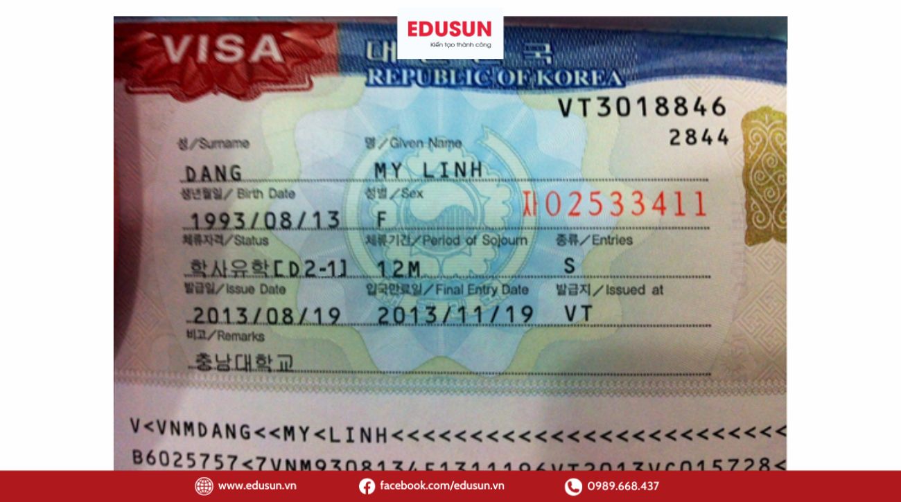 Visa D2-1 Hàn Quốc là gì? Thủ tục xin visa D2-1 MỚI NHẤT 2024 - Edusun ...